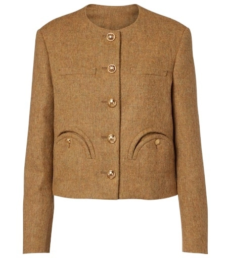 BLAZÉ MILANO Shamo Virgin Wool Tweed Jacket - Brown