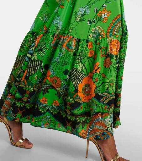 Camilla Embellished Floral Silk Maxi Dress