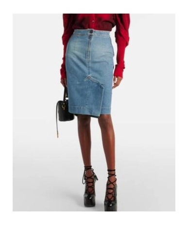 VIVIENNE WESTWOOD Orb Denim Pencil Skirt