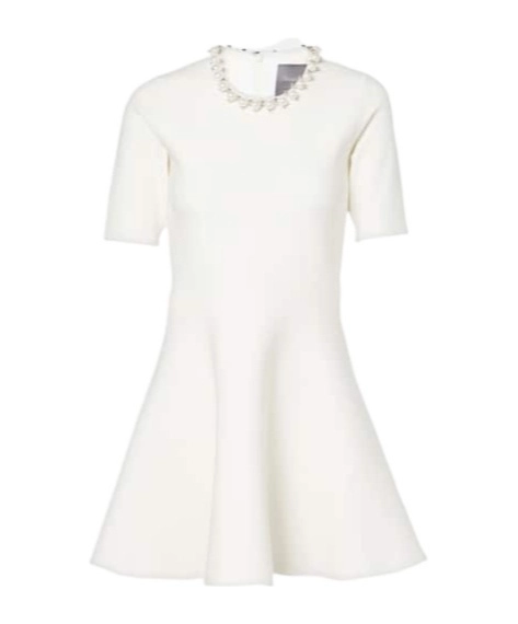 Monique Lhuillier Embellished Knitted Minidress