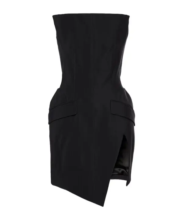 MUGLER One-shoulder Sleeveless Dress - Black