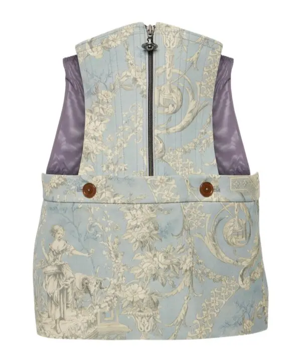 VIVIENNE WESTWOOD Foam Corset Cotton Miniskirt - Gray