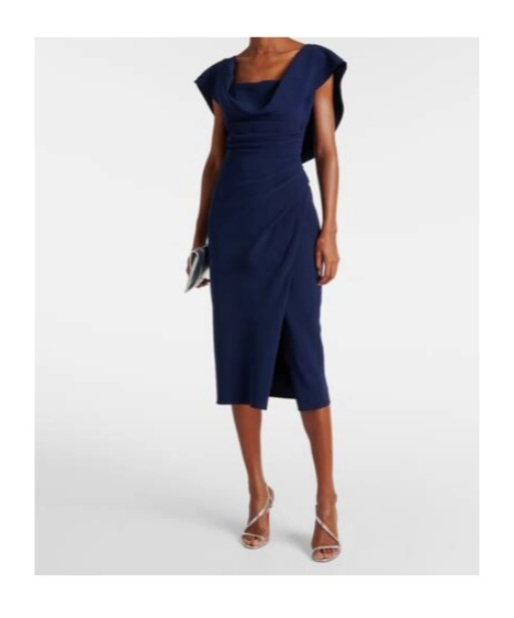 Carolina Herrera Draped Midi Dress