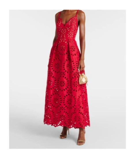 Elie Saab Floral Embroidered Satin Gown