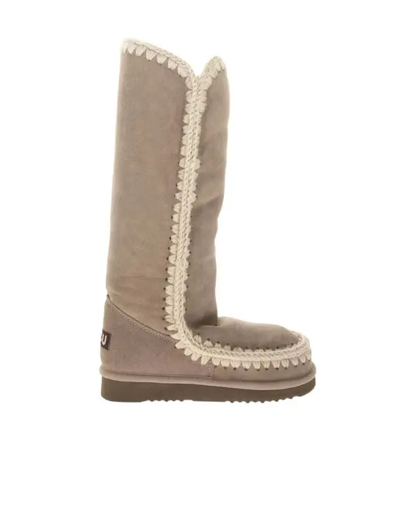 Mou Hand-crocheted Eskimo Boots - Nude