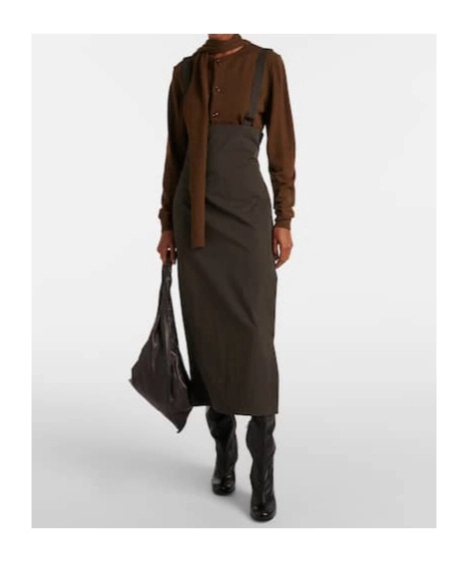 LEMAIRE Cotton-blend Midi Skirt
