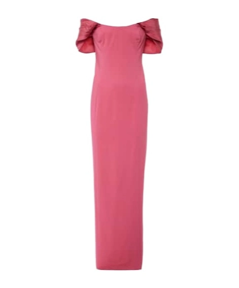 Oscar De La Renta Off-shoulder Cady Gown
