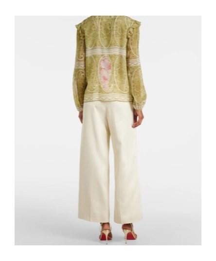 Giambattista Valli Printed Silk Georgette Blouse With Ruffle And Tie Details