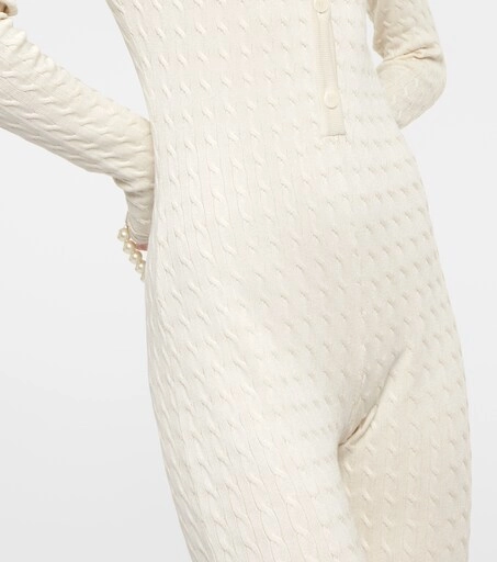 Magda Butrym Cable Knit Silk Jumpsuit