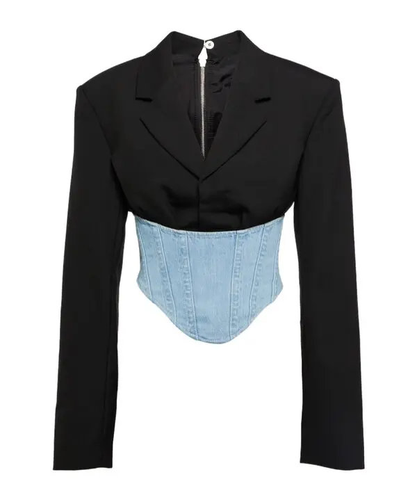 DION LEE Cowboy-cloth Patchwork Suit Jacket