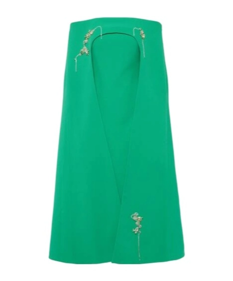 SAFIYAA LONDON Rowan Manorel Embellished Caped Midi Dress