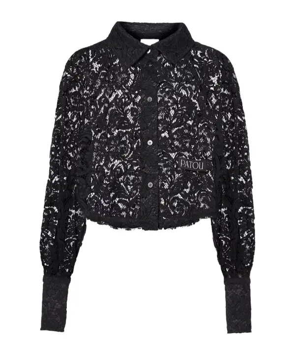 PATOU Cropped Lace Shirt