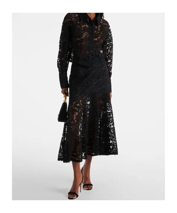 PATOU Cropped Lace Shirt