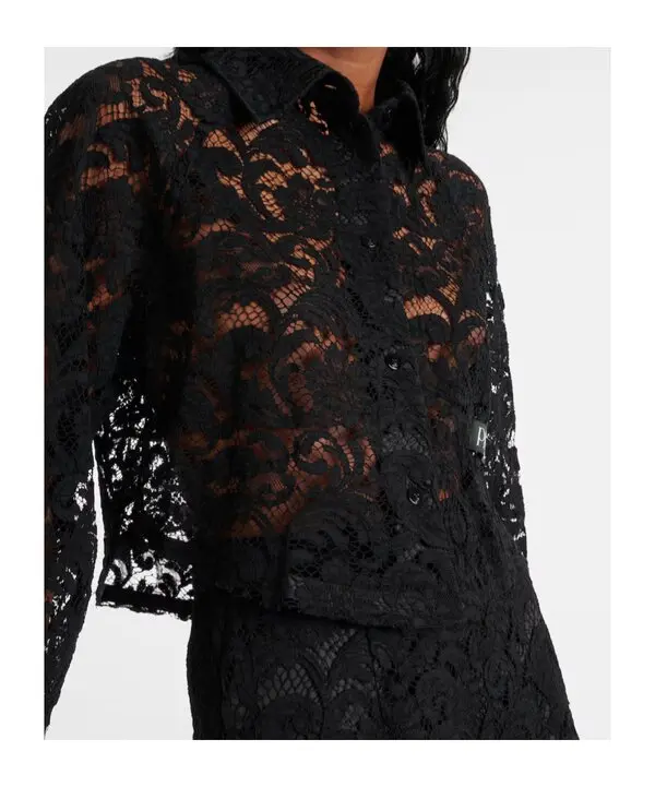 PATOU Cropped Lace Shirt