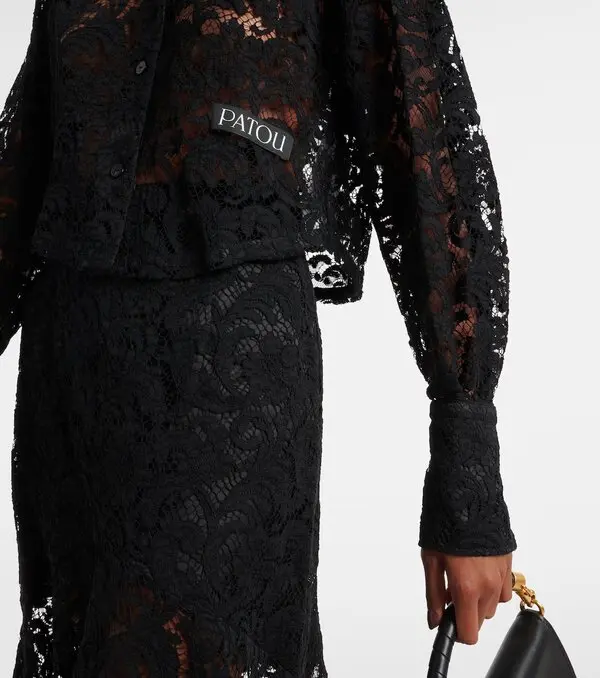 PATOU Cropped Lace Shirt
