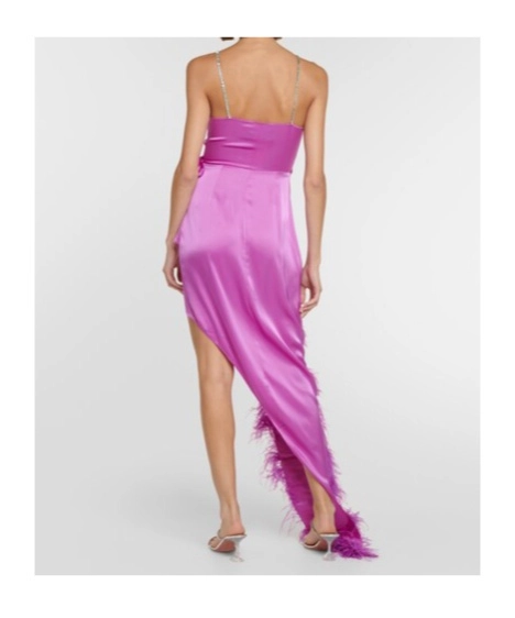 David Koma Feather-trimmed Gown