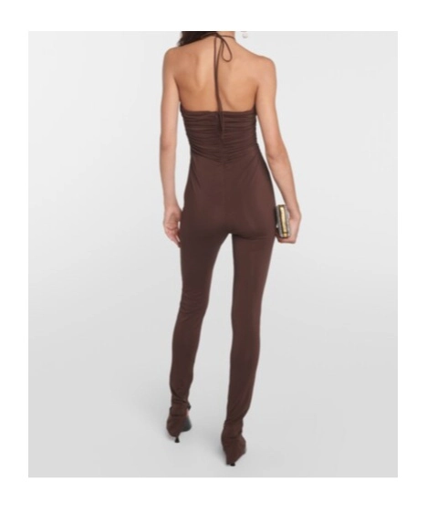 Magda Butrym Floral-appliqué Cutout Jersey Jumpsuit