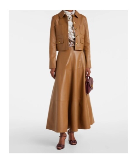 Altuzarra Astley Cropped Leather Jacket