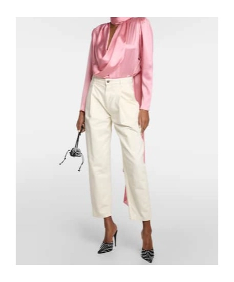 Magda Butrym Draped Silk-blend Blouse