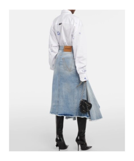 Vetements Denim Midi Skirt