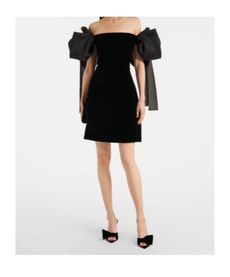 Carolina Herrera Off-shoulder Minidress With Bow-tie Sleeves