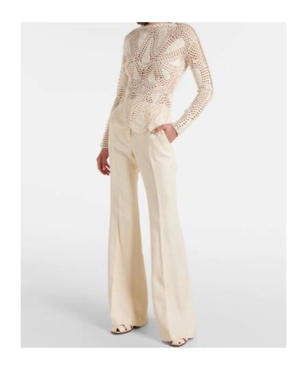 Gabriela Hearst Caps Crochet Wool And Cashmere Top