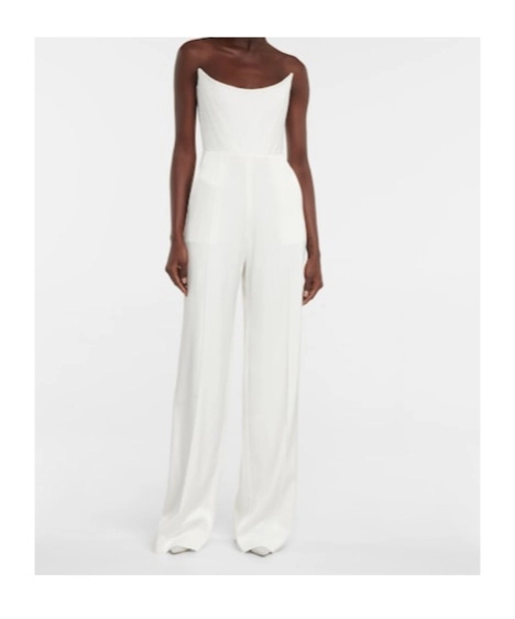 Alex Perry Slaine Satin-crêpe Jumpsuit