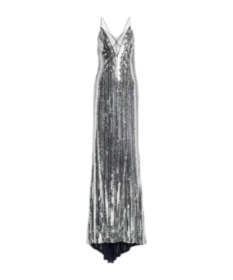 Galvan Kate Tulle-paneled Sequined Gown - Gray