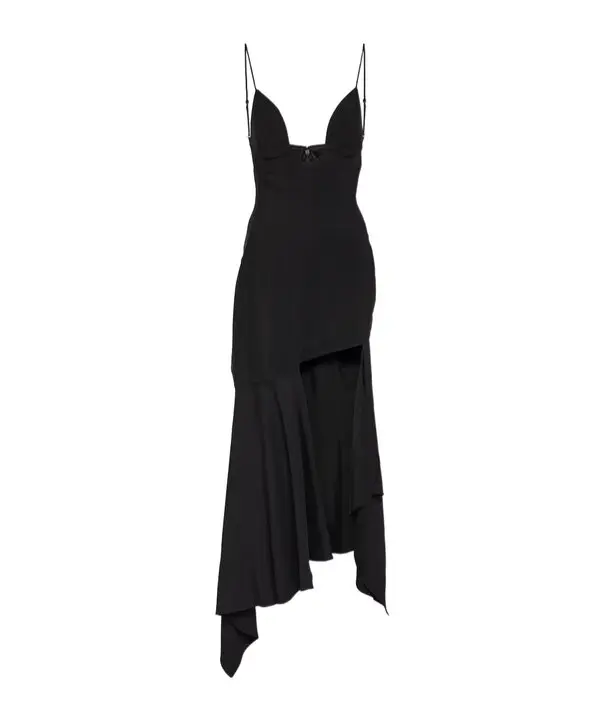 MUGLER Sewn Off-the-shoulder Dress - Black