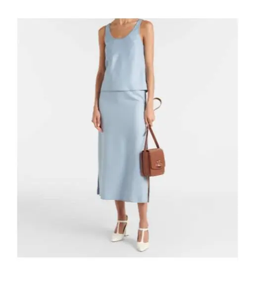Gabriela Hearst Defina Silk And Wool Midi Skirt
