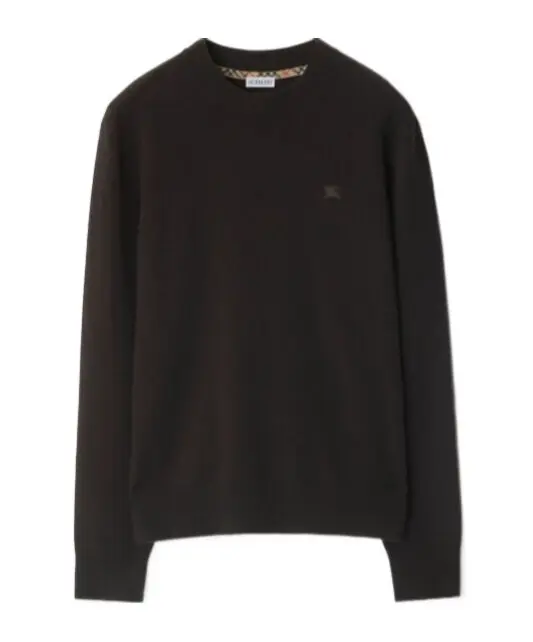 Burberry Ekd Embroidered Crewneck Jumper - Burnt Brown