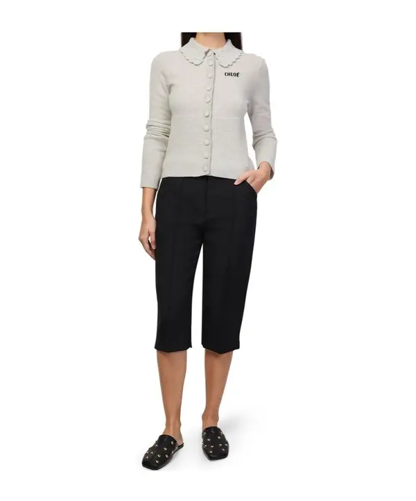 Chloé Cardigan With Logo On Chest