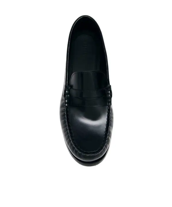 ALOHAS Rivet Leather Loafers