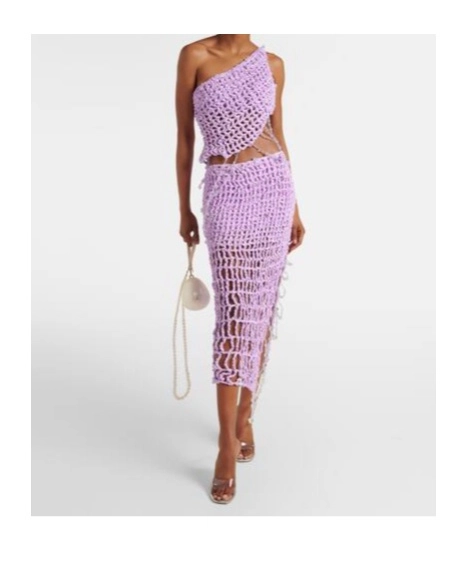 SUSAN FANG Crochet Midi Skirt