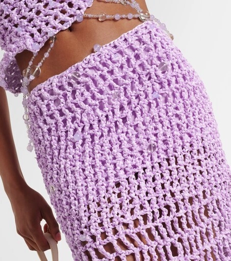 SUSAN FANG Crochet Midi Skirt