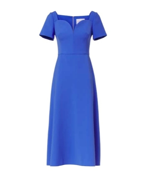 Carolina Herrera Off-shoulder Midi Dress - Blue