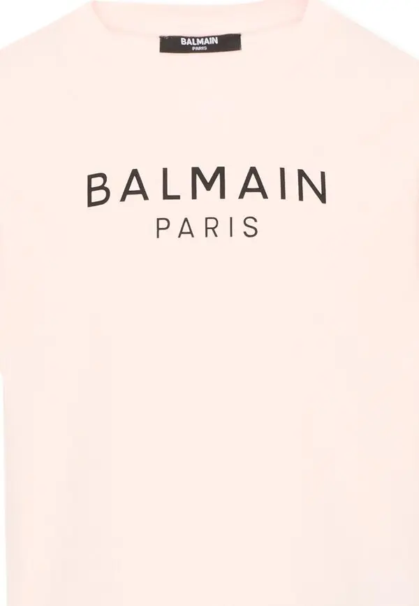 Balmain Crew Neck Short-sleeved T-shirt With Letter Details