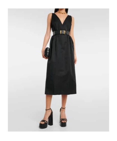 Altuzarra Anouk V-neck Cotton-blend Midi Dress