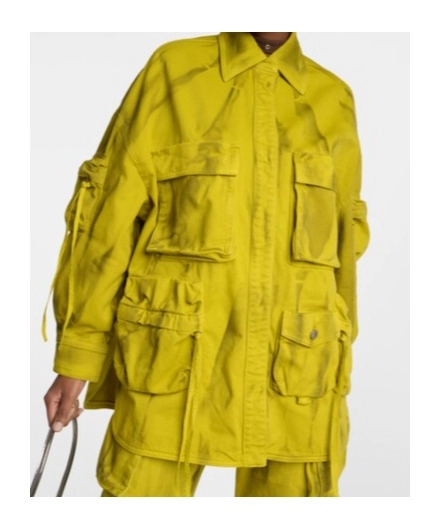 Attico Fern Cotton Biker Jacket