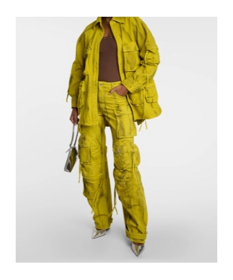 Attico Fern Cotton Biker Jacket