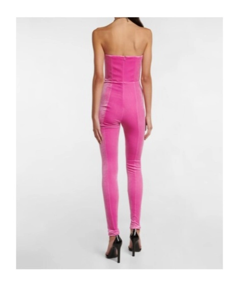 Alex Perry Strapless Velvet Jumpsuit
