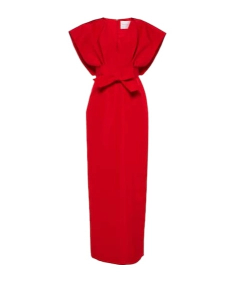 Carolina Herrera Bow-detail Silk Faille Gown - Red