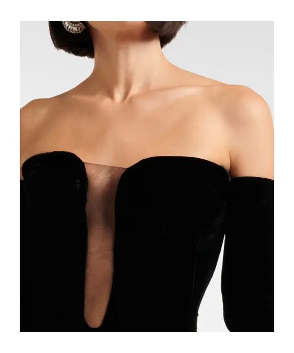 Nina Ricci Off-shoulder Corset Dress