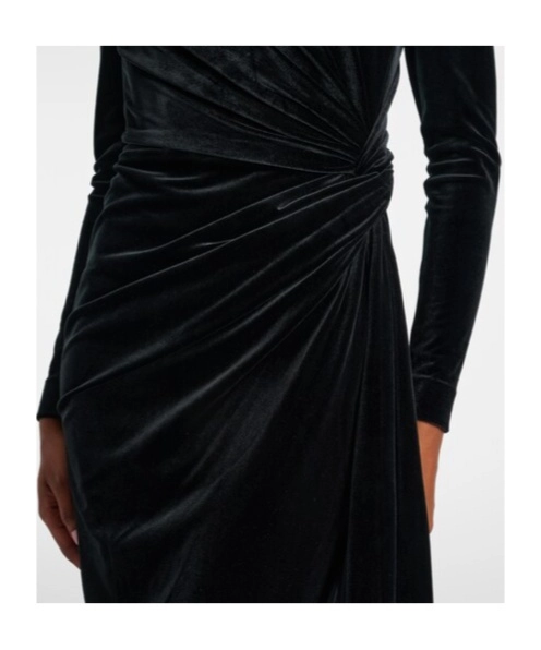 Alex Perry Draped Velvet Midi Dress