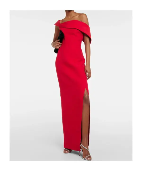Roland Mouret Asymmetrical Wool And Silk Gown