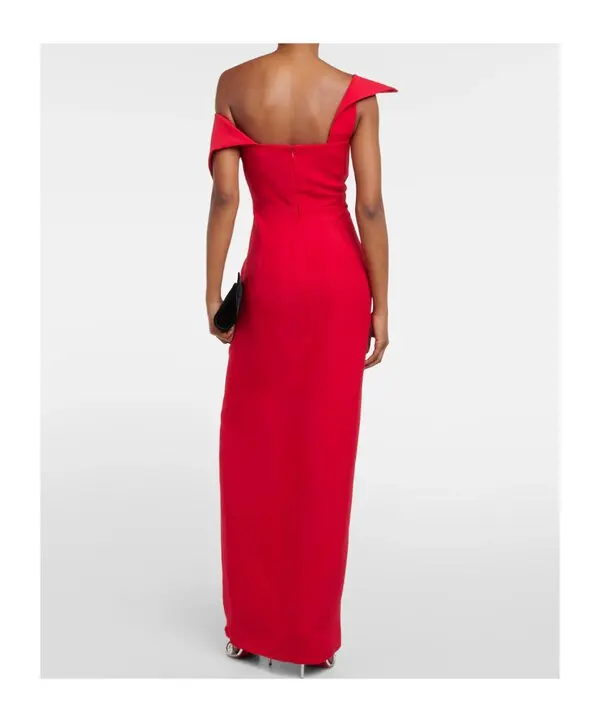 Roland Mouret Asymmetrical Wool And Silk Gown