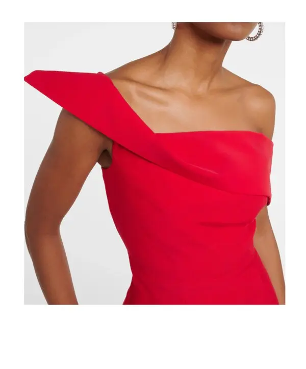 Roland Mouret Asymmetrical Wool And Silk Gown