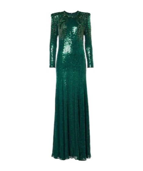 Jenny Packham Paloma Embellished Sequined Gown - Green