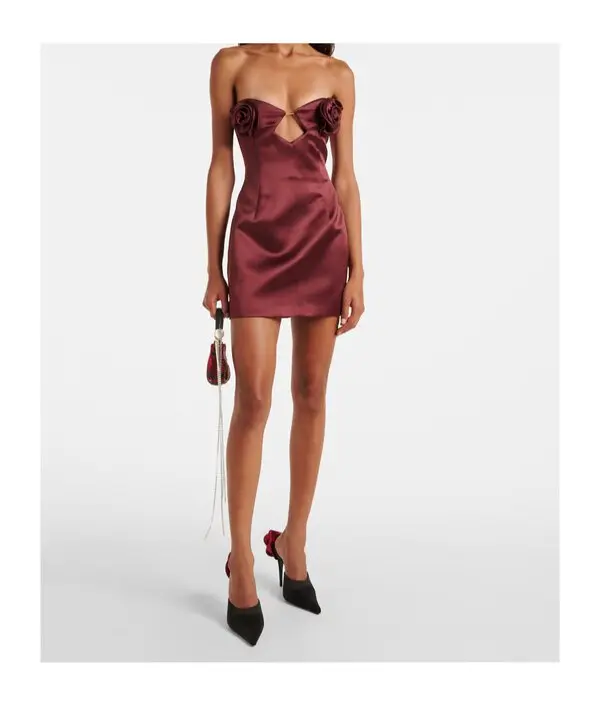 Magda Butrym Silk And Wool Satin Corset Dress