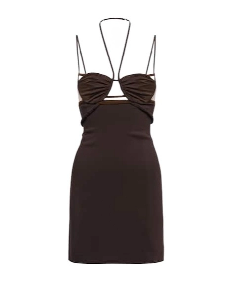 NENSI DOJAKA Cutout Halterneck Minidress